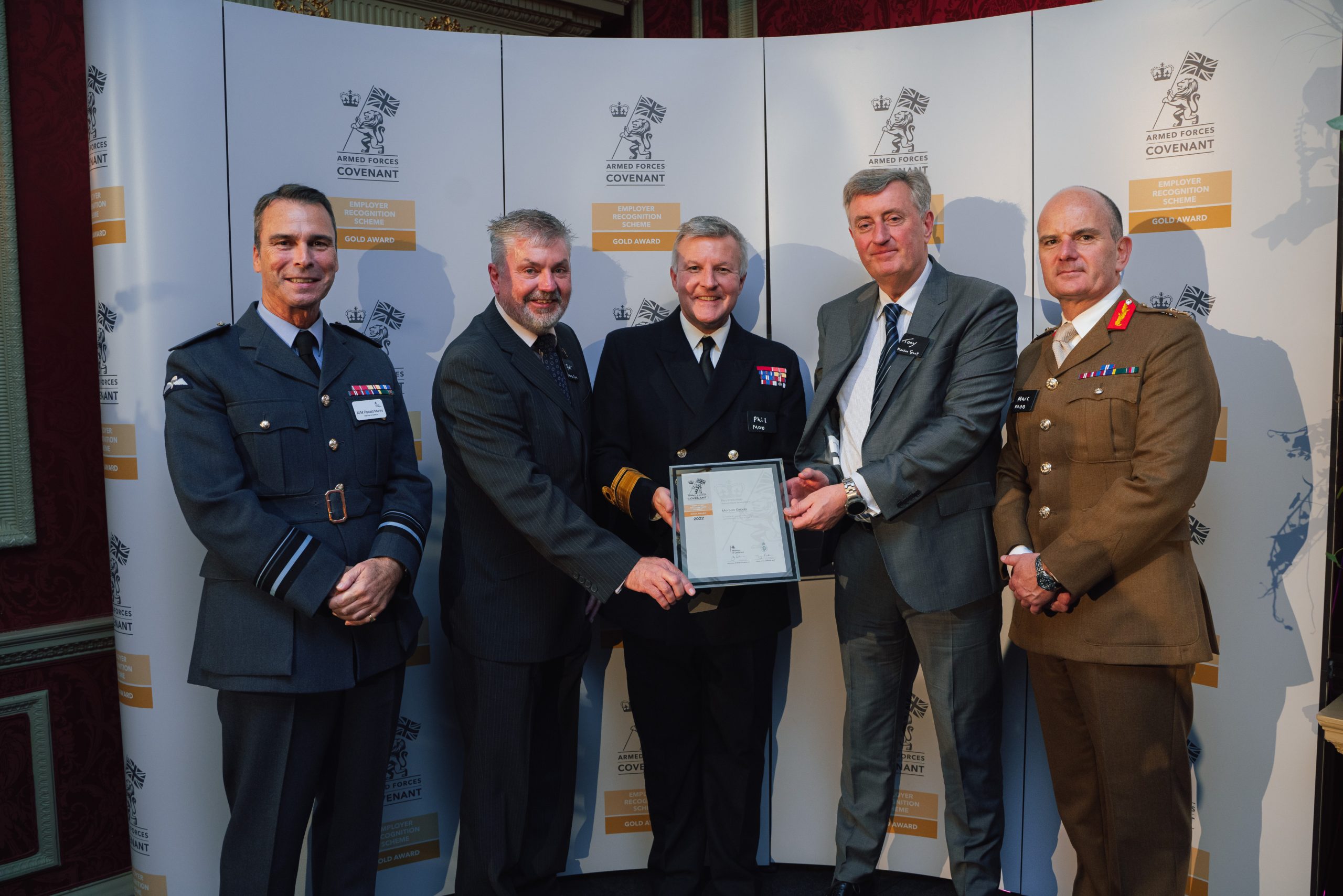 Morson retains Ministry of Defence Gold Award for ex-forces employment